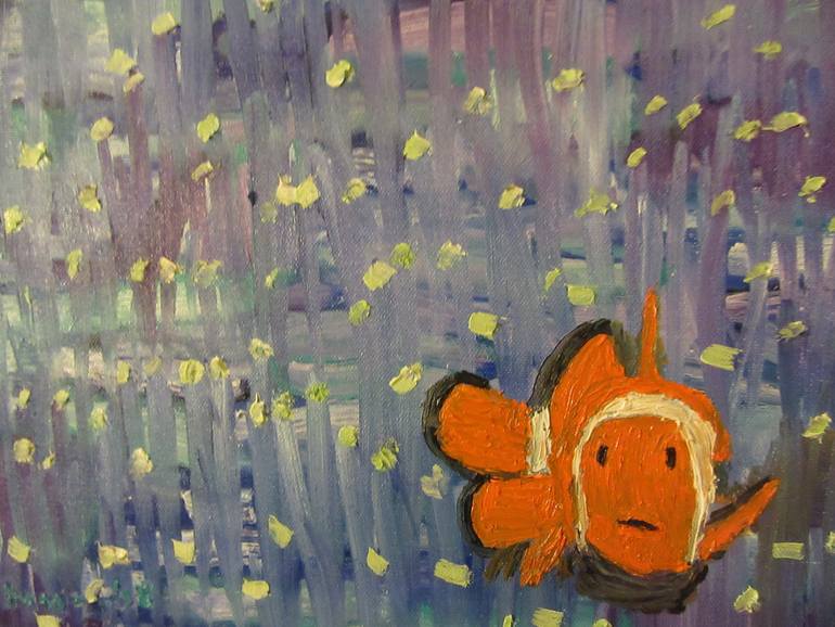 Clownfish Magistrate Painting by Pamela Ruggiero | Saatchi Art