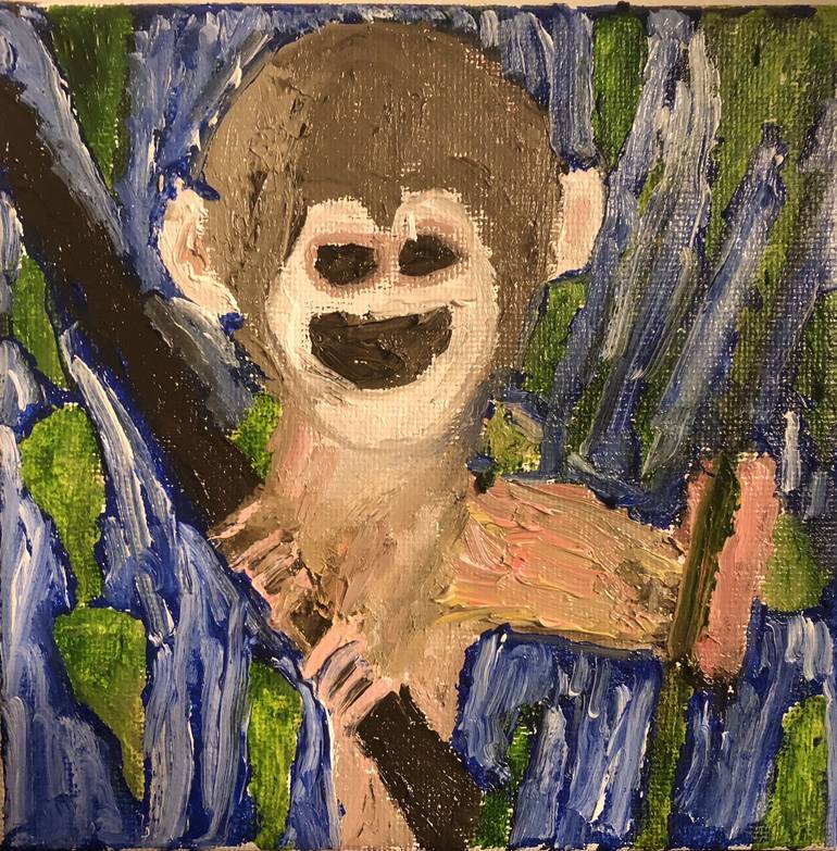 Little Monkey Painting by Pamela Ruggiero | Saatchi Art