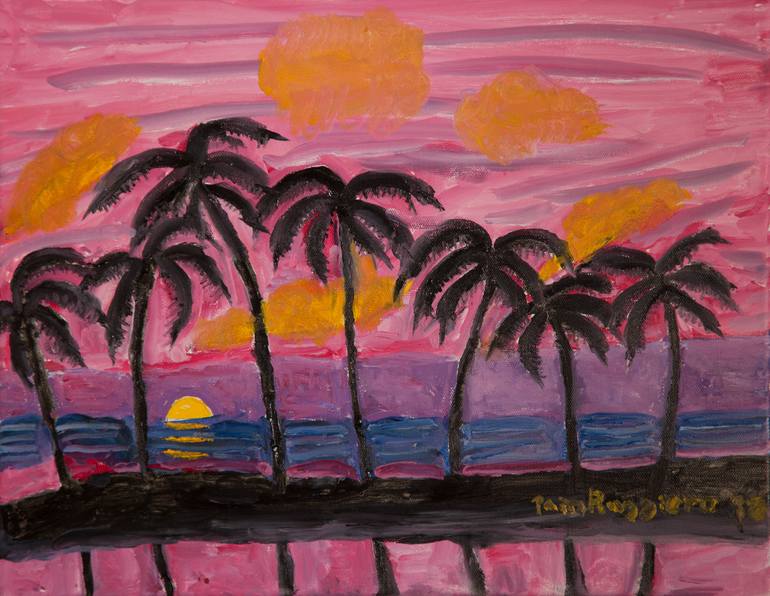 Seven Palms Painting by Pamela Ruggiero | Saatchi Art