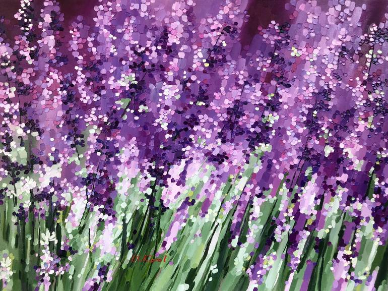 Lavender love Painting by Ulyana Korol | Saatchi Art