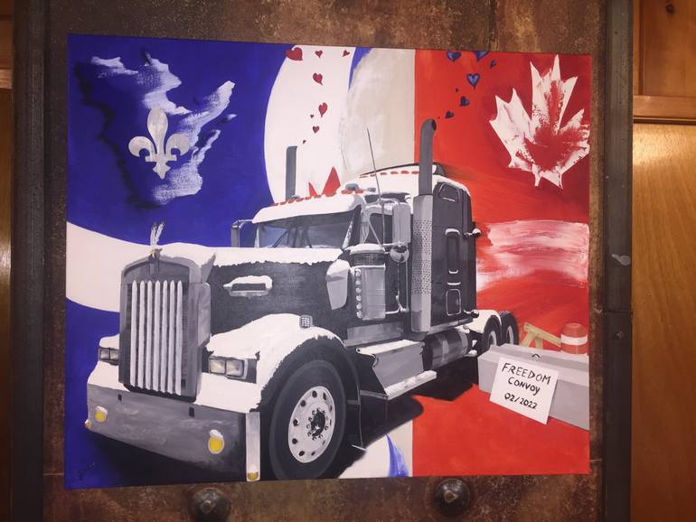 Freedom Convoy Painting by Charles-Philippe Ouellet | Saatchi Art