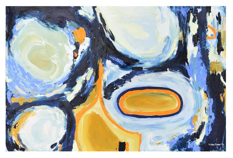 7 PM. Above The Energy Flow Painting by Sister Zozo Artist | Saatchi Art