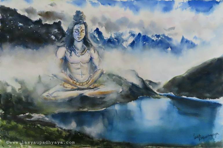 Mystical Shiva Painting by Lasya Upadhyaya | Saatchi Art