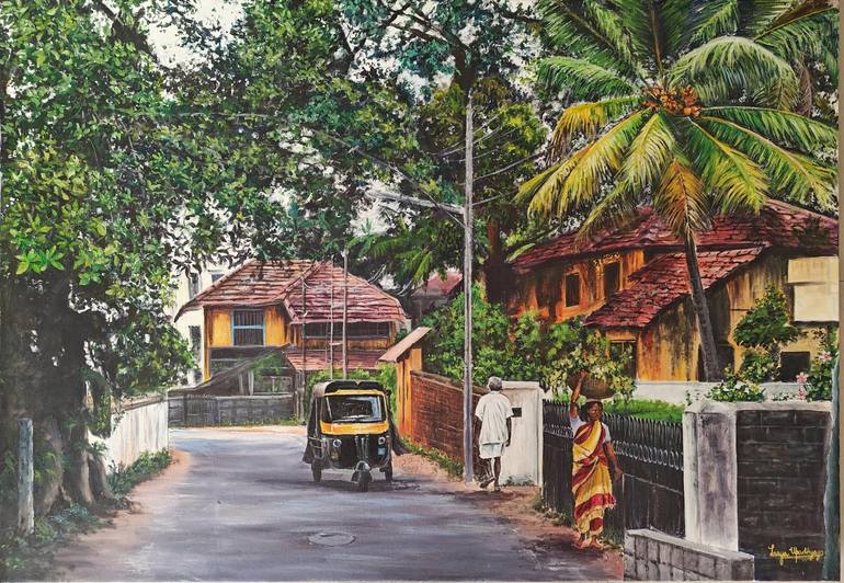 Karavali vibes Painting by Lasya Upadhyaya | Saatchi Art