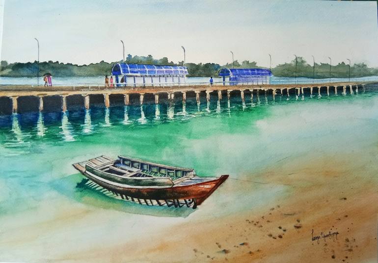 Andaman 2: Resting by the turquoise waters Painting by Lasya Upadhyaya ...