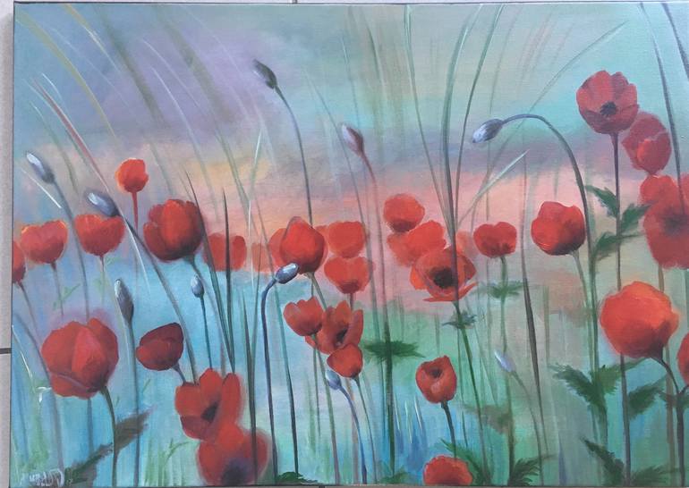 Windflower Painting by Murhaf Obeid | Saatchi Art