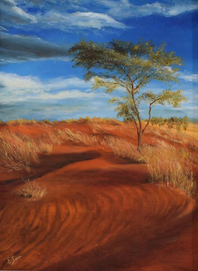 The beauty of the Namibian desert Painting by Elena Simon | Saatchi Art