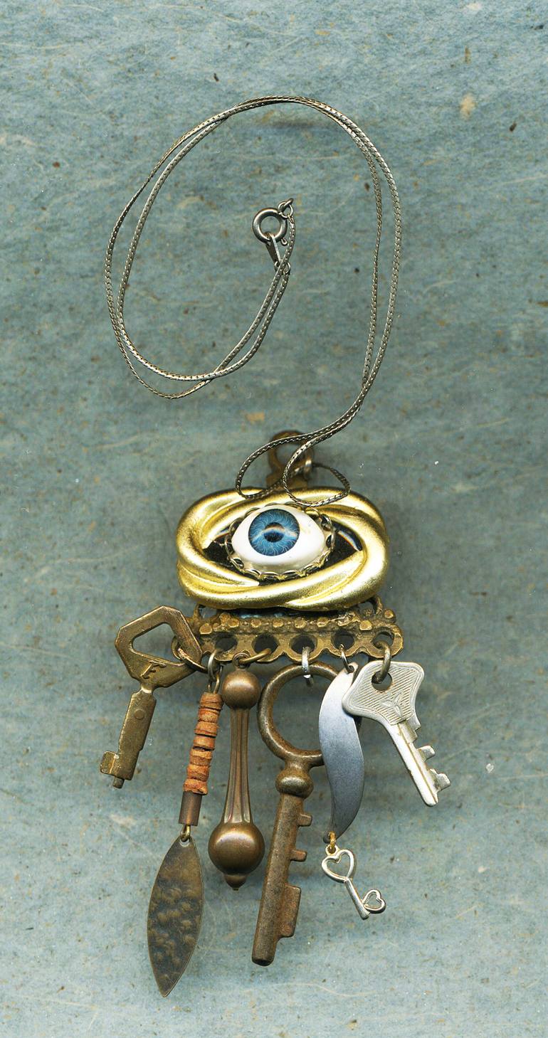 VISION QUEST a surreal eye pendant Collage by Elena Mary Siff | Saatchi Art