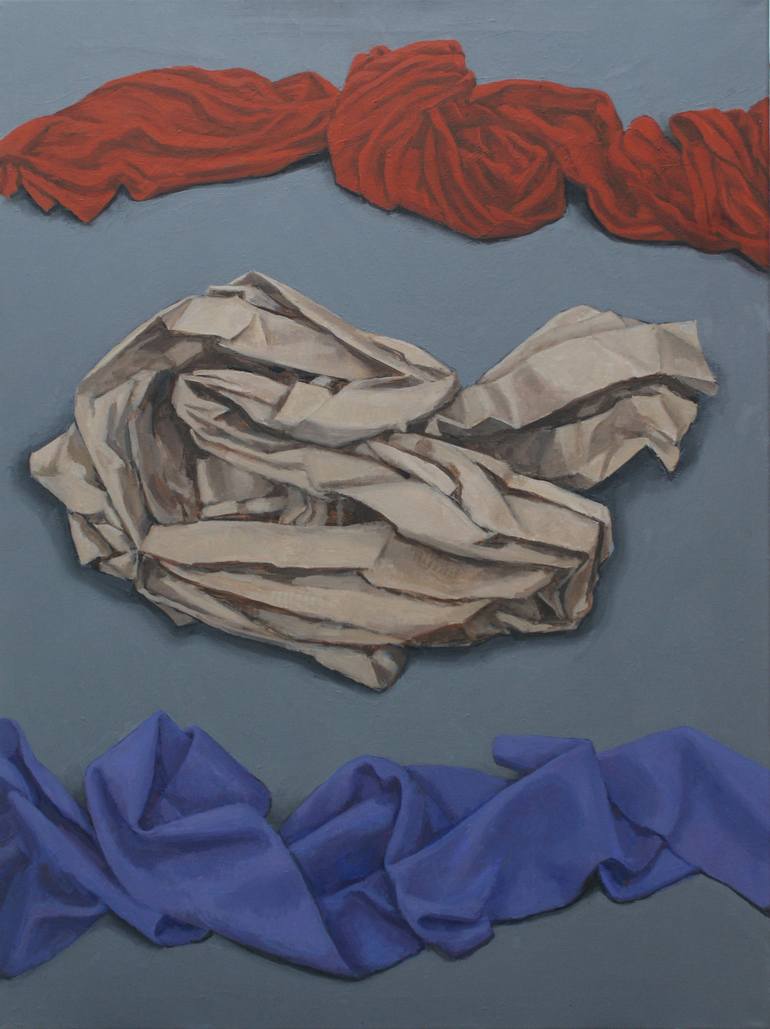Crumple Zone Painting by Biddy Peppin | Saatchi Art