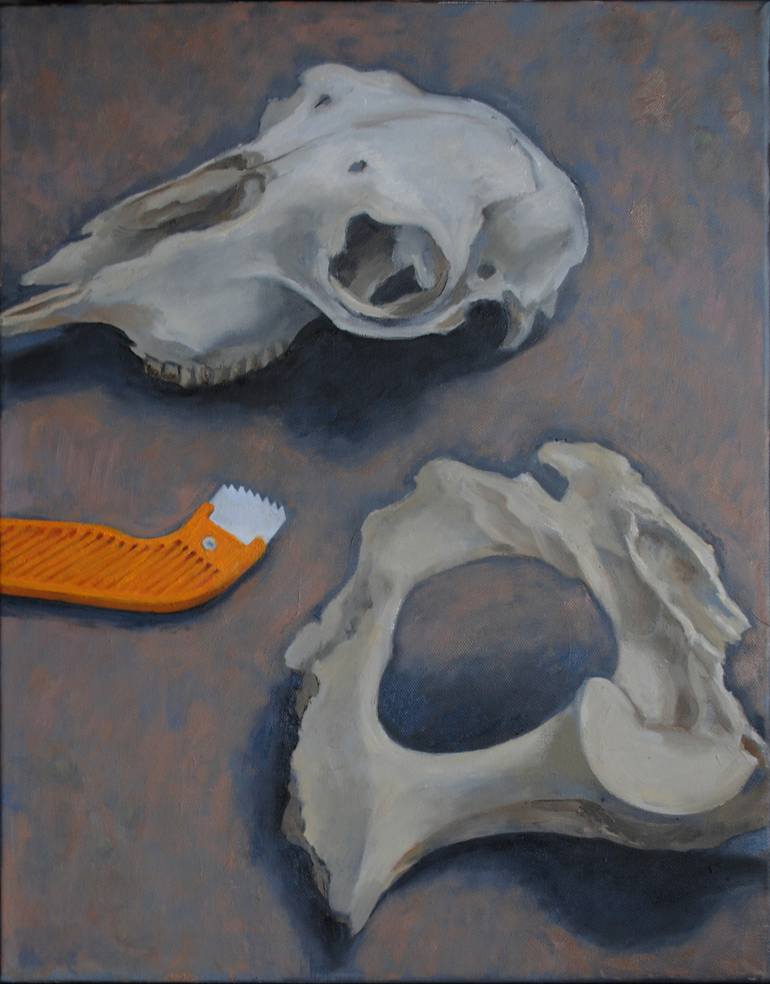 Old Bones Painting by Biddy Peppin | Saatchi Art