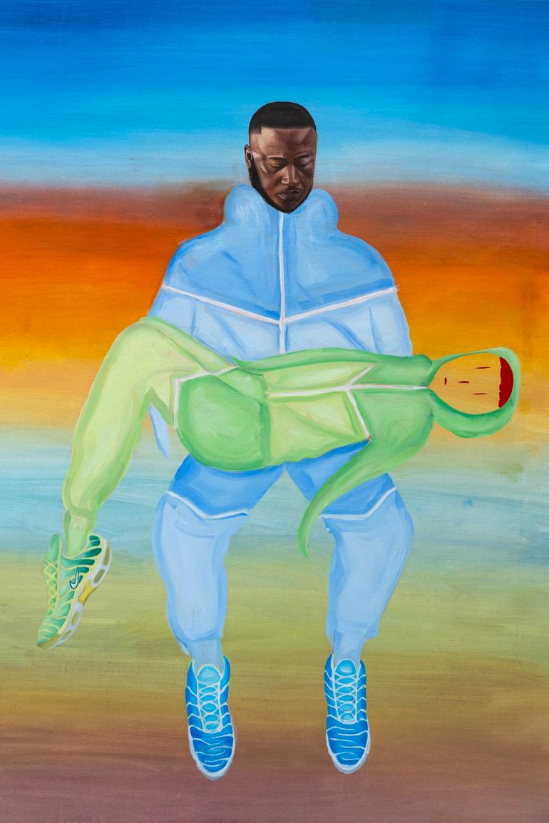 Lawaun Saving Lil Redhead Painting by kaili smith | Saatchi Art