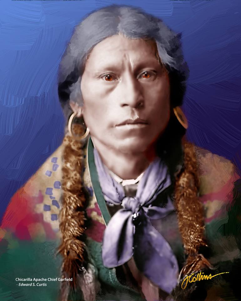 Chief Garfield of the Jicarilla Apache Mixed Media by James Collins ...