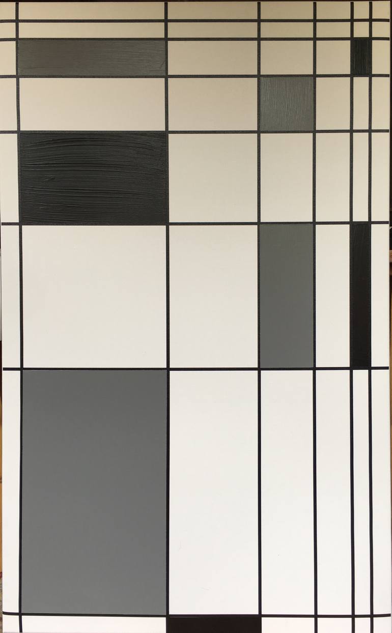 Fibonacci Gray Scale Painting by Timothy Coomer | Saatchi Art