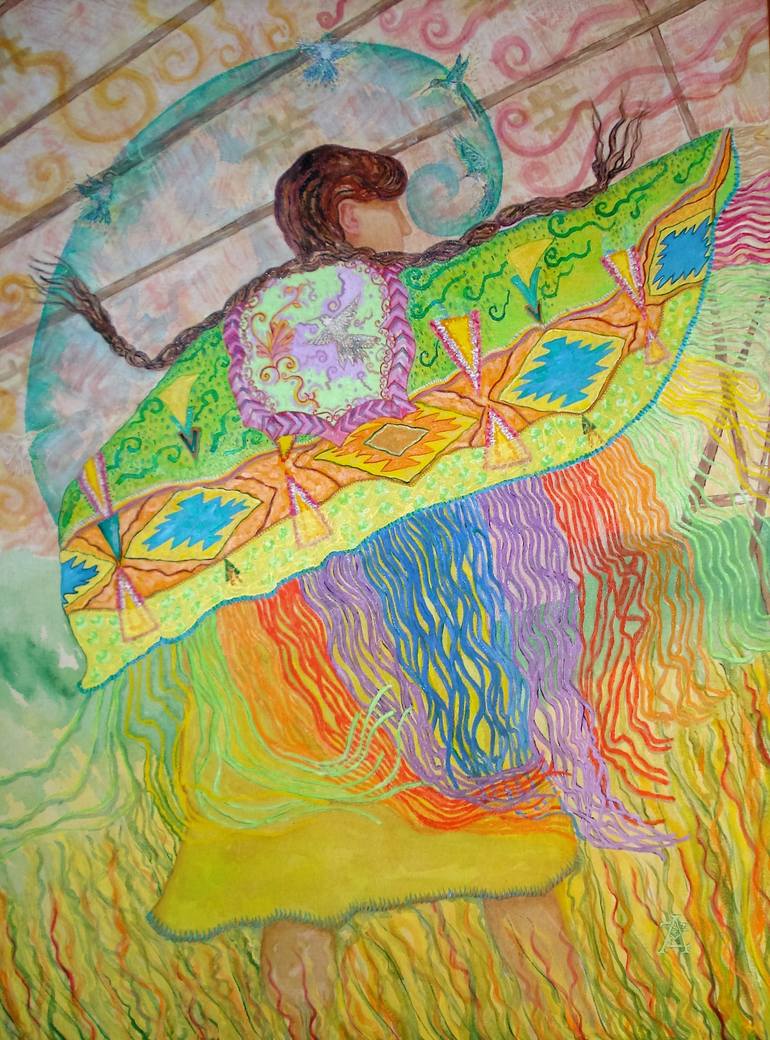 Hummingbird Fire Dancer Painting by Zoe Allison | Saatchi Art