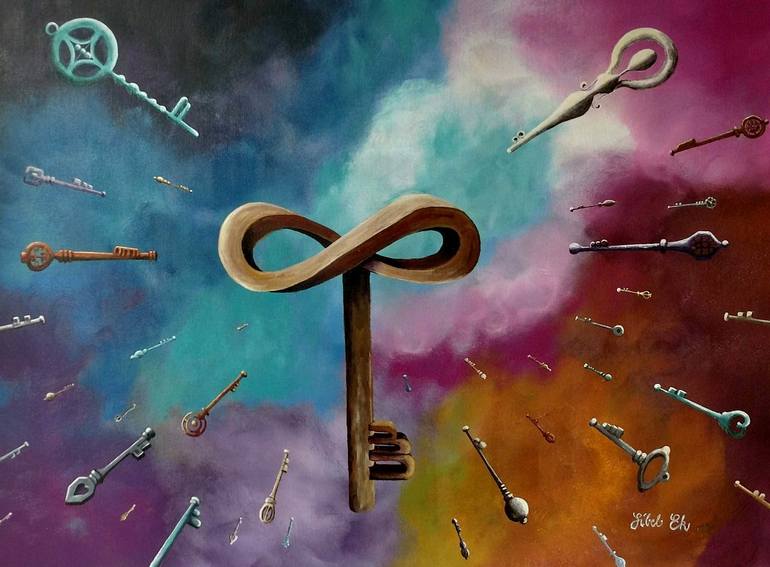 The key of İnfinity Painting by Sibel Ek | Saatchi Art