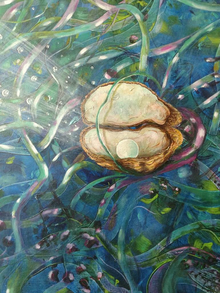 The Pearl Painting by Sibel Ek | Saatchi Art