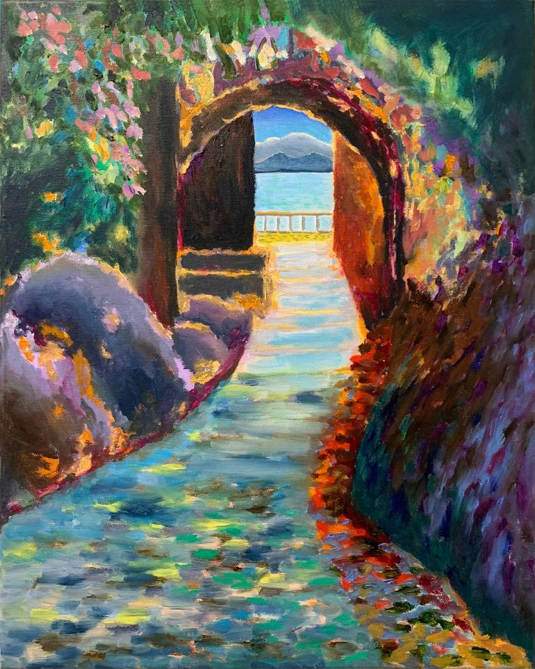 See Through Lake Como Painting by Sylvia Thijssen | Saatchi Art