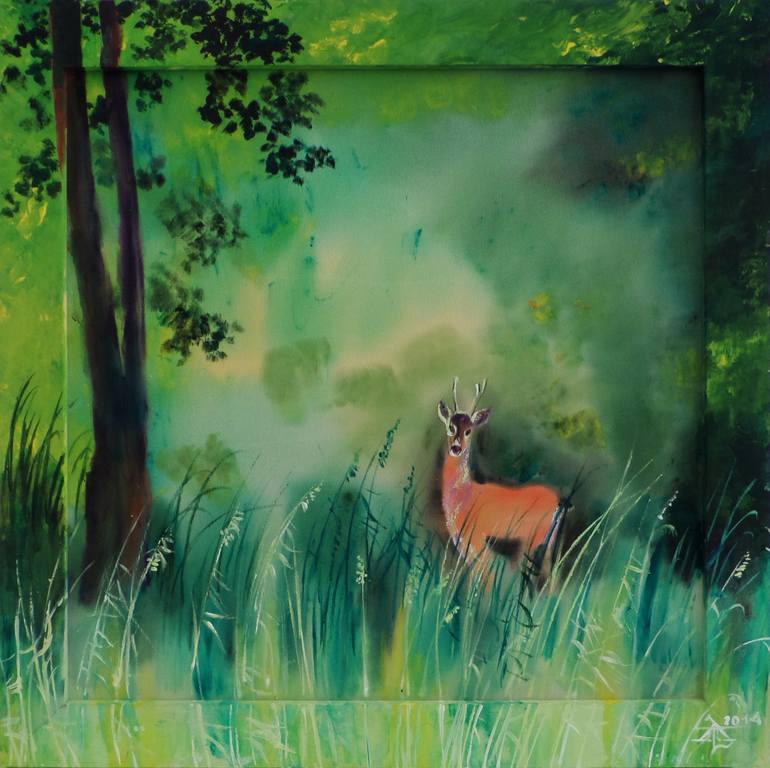 Forest dweller Painting by Tamara Kushnir | Saatchi Art