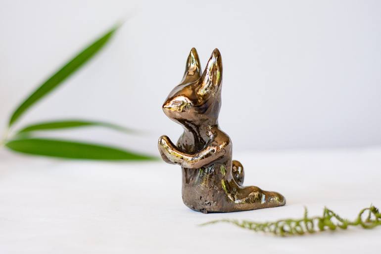 Seiza Bunny Sculpture by Cynara Mori | Saatchi Art