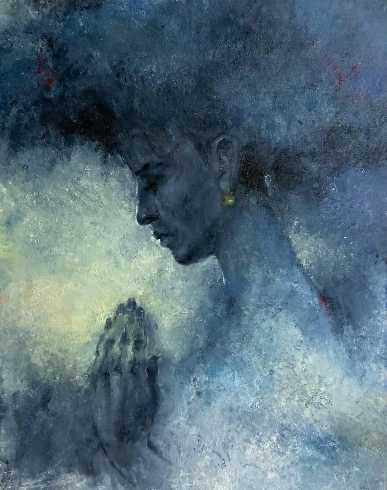 Pleading woman Painting by Svitlana Prokopenko | Saatchi Art
