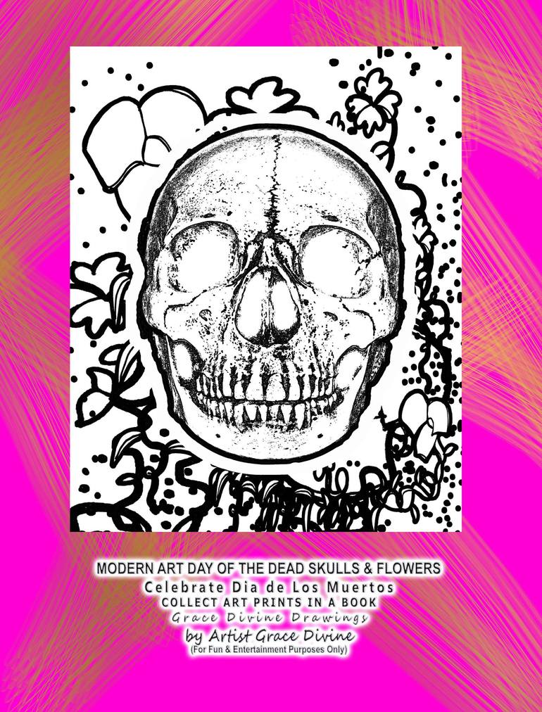 Book Cover Day of the Dead Dia de los Muertos Skulls Skeletons ...