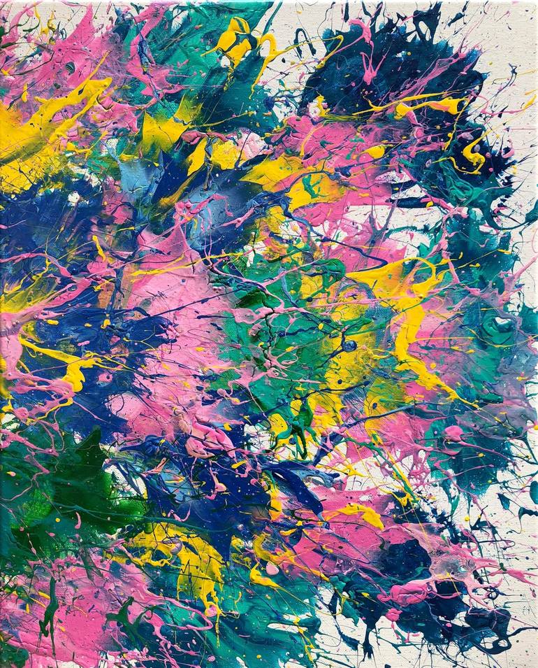 Crayola 3(2018) by Adam Zafrian, Colorful Abstract on 16 x 20 Canvas ...
