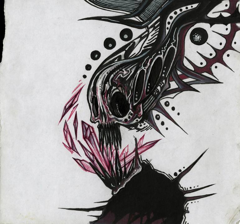 Red Crystal Drawing by Danny Ochoa | Saatchi Art