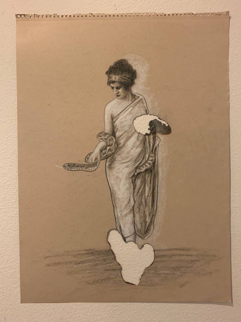 The Snake Charmer Drawing by JC Amorrortu | Saatchi Art