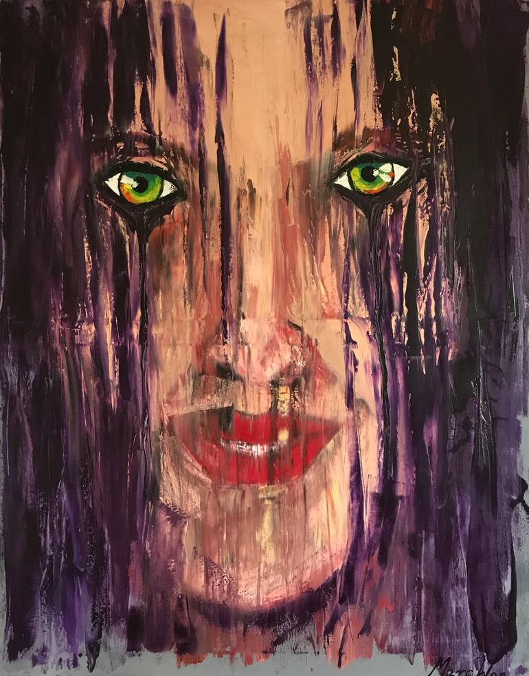 Portrait of a suffering soul Painting by Marcin Waniek | Saatchi Art