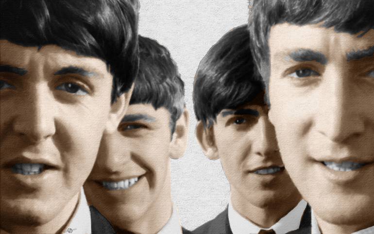 The Beatles Painting 1963 Color Painting by Tony Rubino | Saatchi Art
