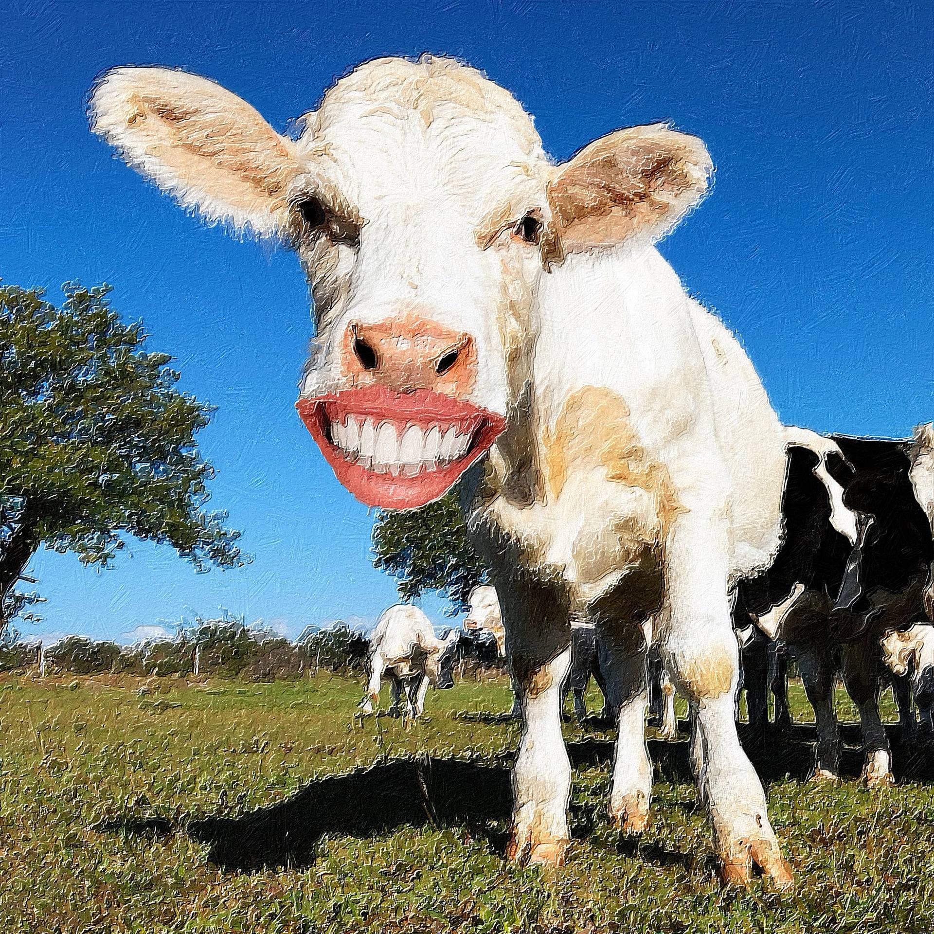 Cow Smiling Funny