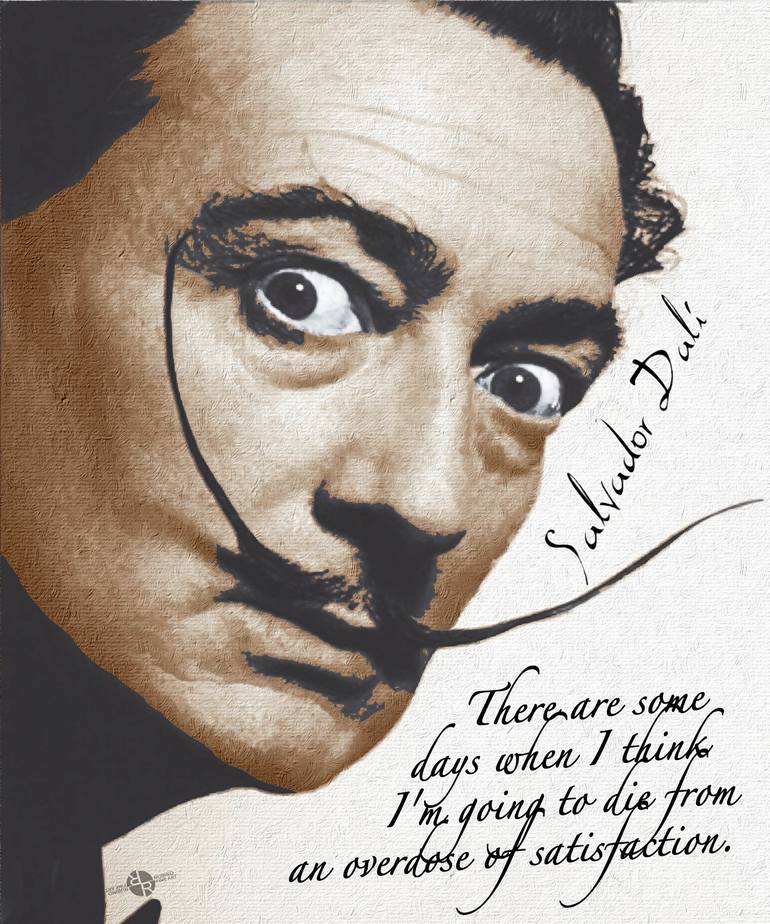 Salvador Dali Realistic Painting With Signature And Quote Digital by ...