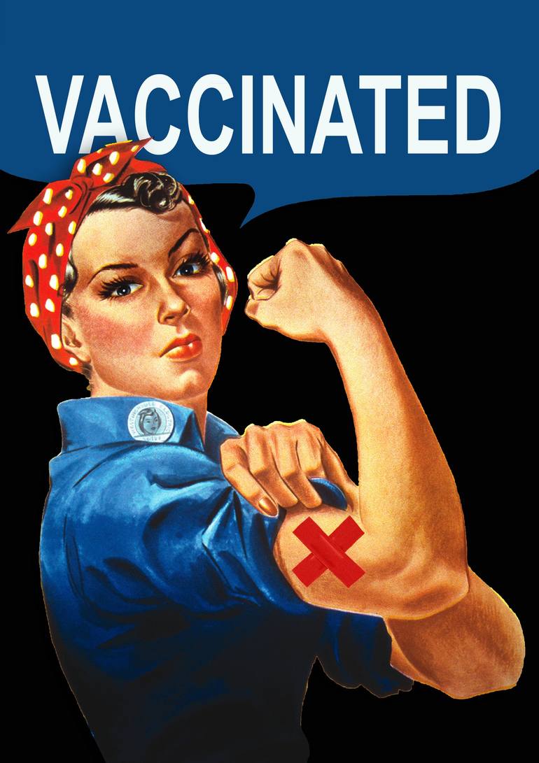 Vaccine Vaccinated Rosie The Riveter Vaccinator (Digital) Digital by ...