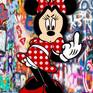 Minnie Mouse Finger Pop Art Graffiti 2 Mixed Media by Tony Rubino ...