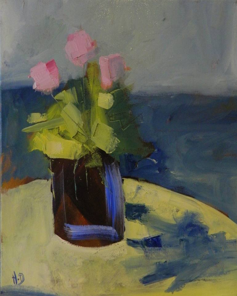 Flowers by the Sea Painting by Helen Dunning | Saatchi Art