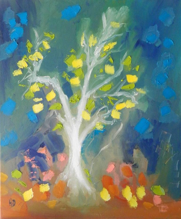 Tree that Promises Nothing Painting by Helen Dunning | Saatchi Art