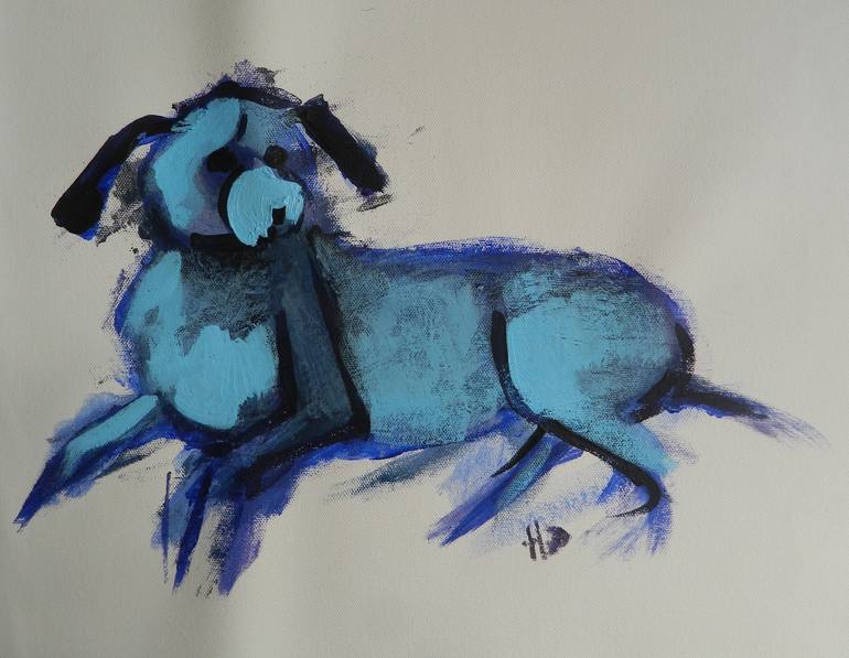 Doggo Painting by Helen Dunning | Saatchi Art