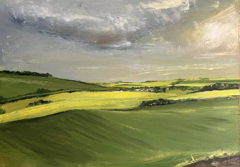 The Wolds Painting by Helen Dunning | Saatchi Art