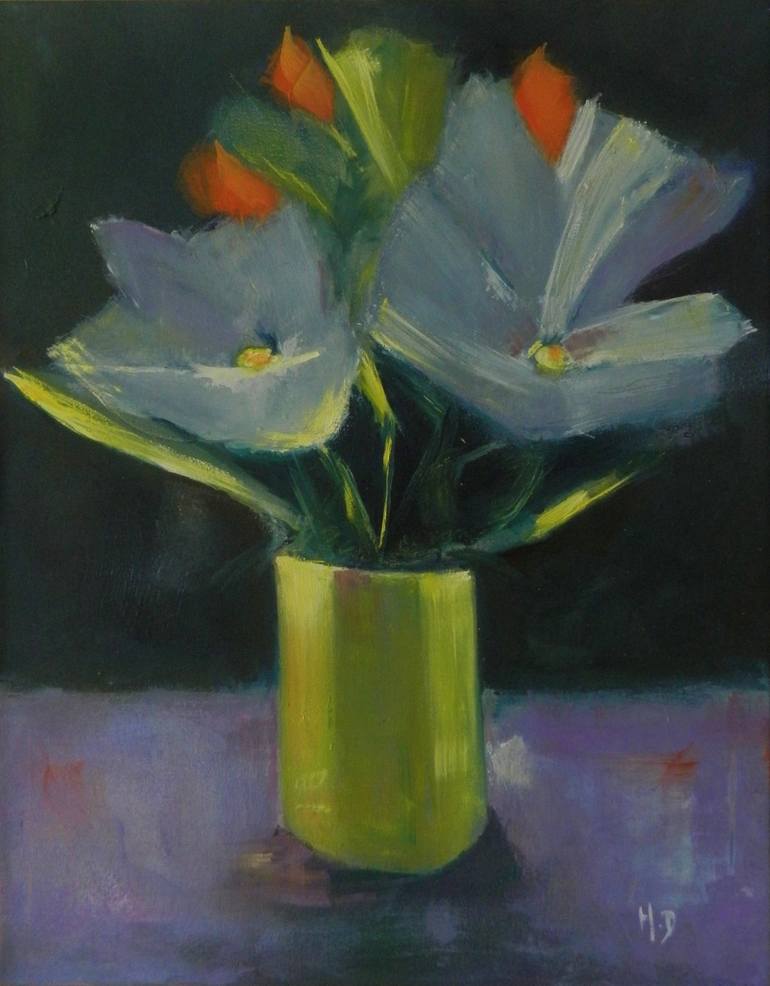 Flowers in a Vase Painting by Helen Dunning | Saatchi Art