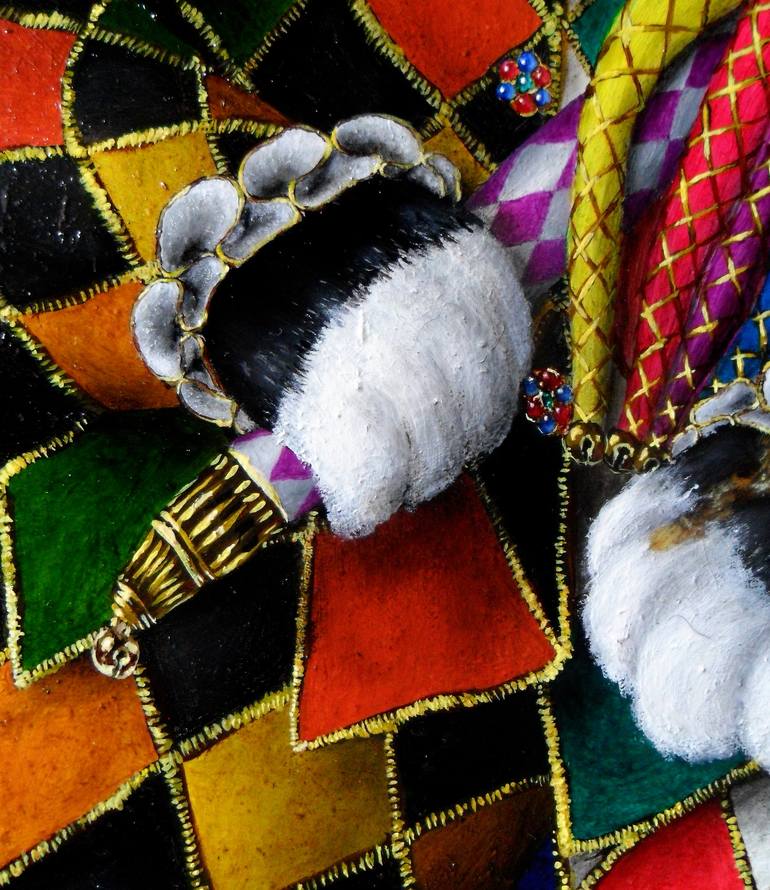 Romy the Elizabethan Jester Painting by Paul Grosse | Saatchi Art