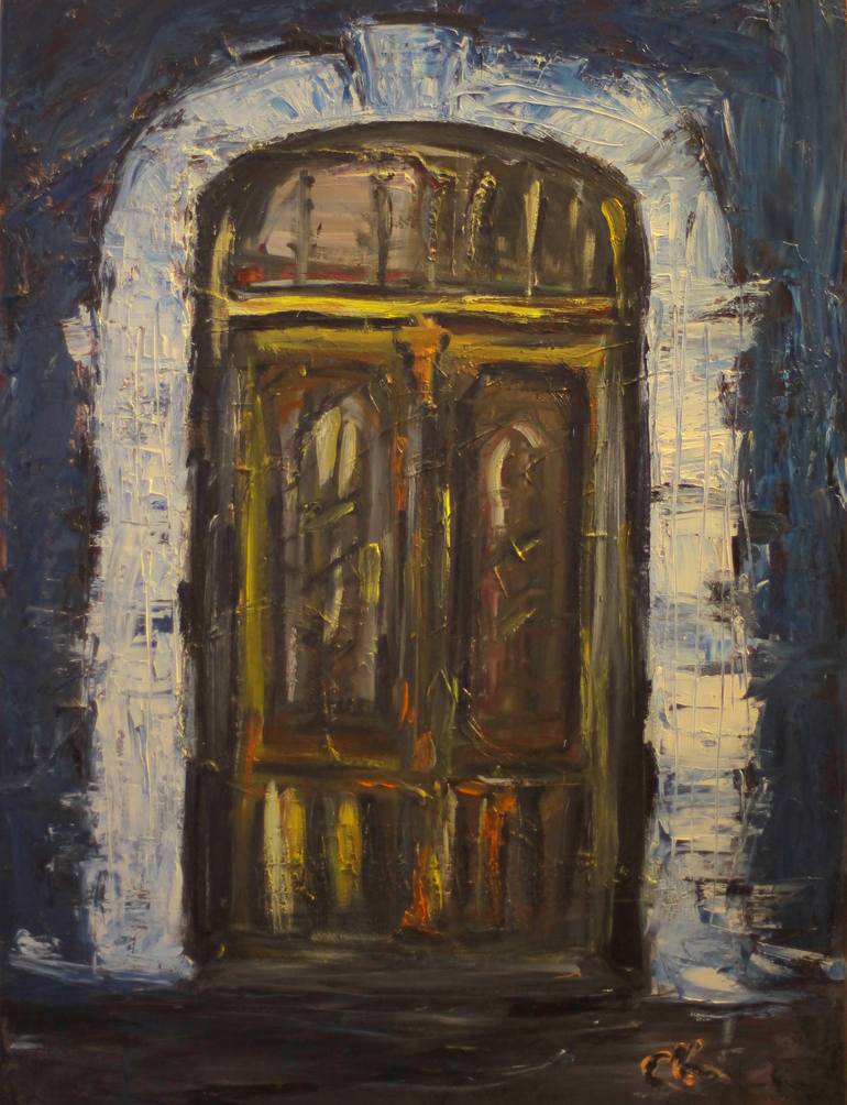 Blue gate Painting by Solomiya Kovtun | Saatchi Art