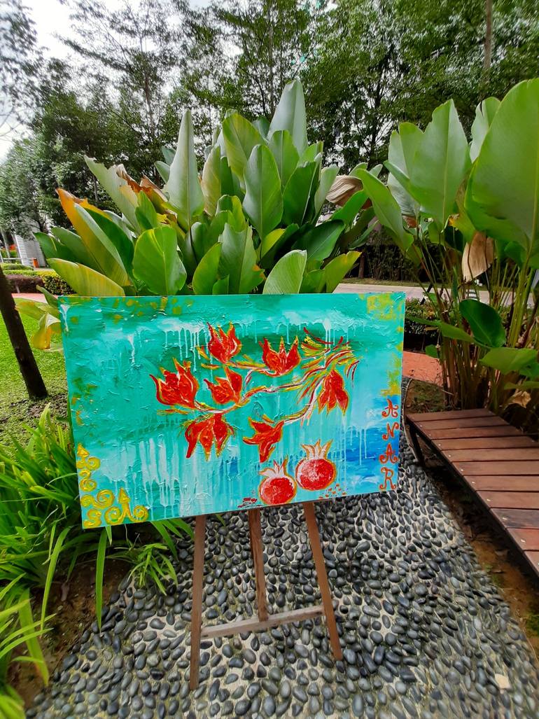 Anar Flower Painting by Anara Amirova | Saatchi Art
