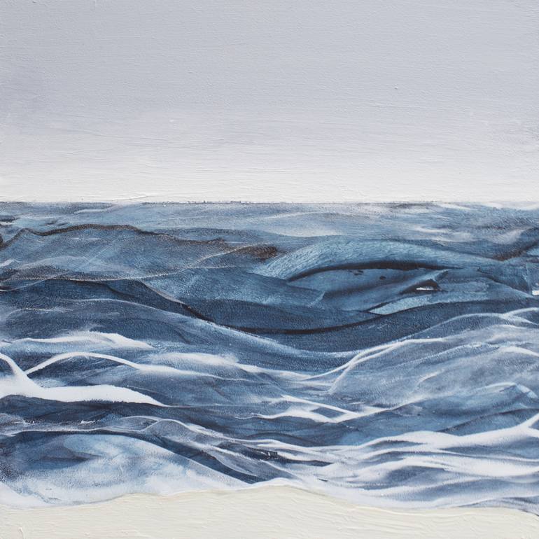 Indigo Wave - 04 Painting by Kyoko Endo | Saatchi Art