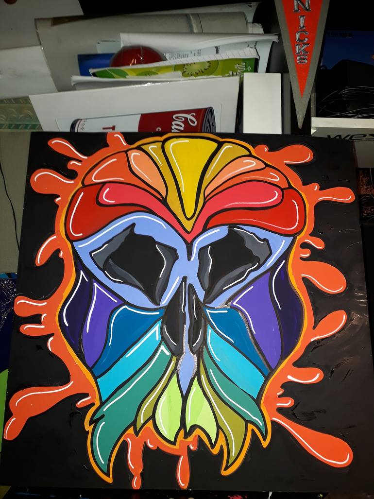 coloured alien Painting by domenico camardella | Saatchi Art