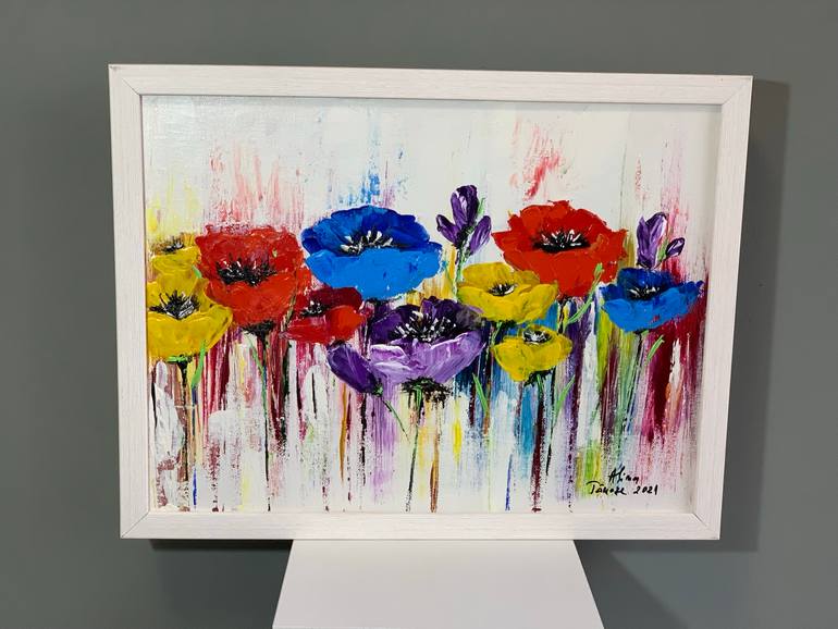 POPPY MIX Painting by Alina Tanase | Saatchi Art