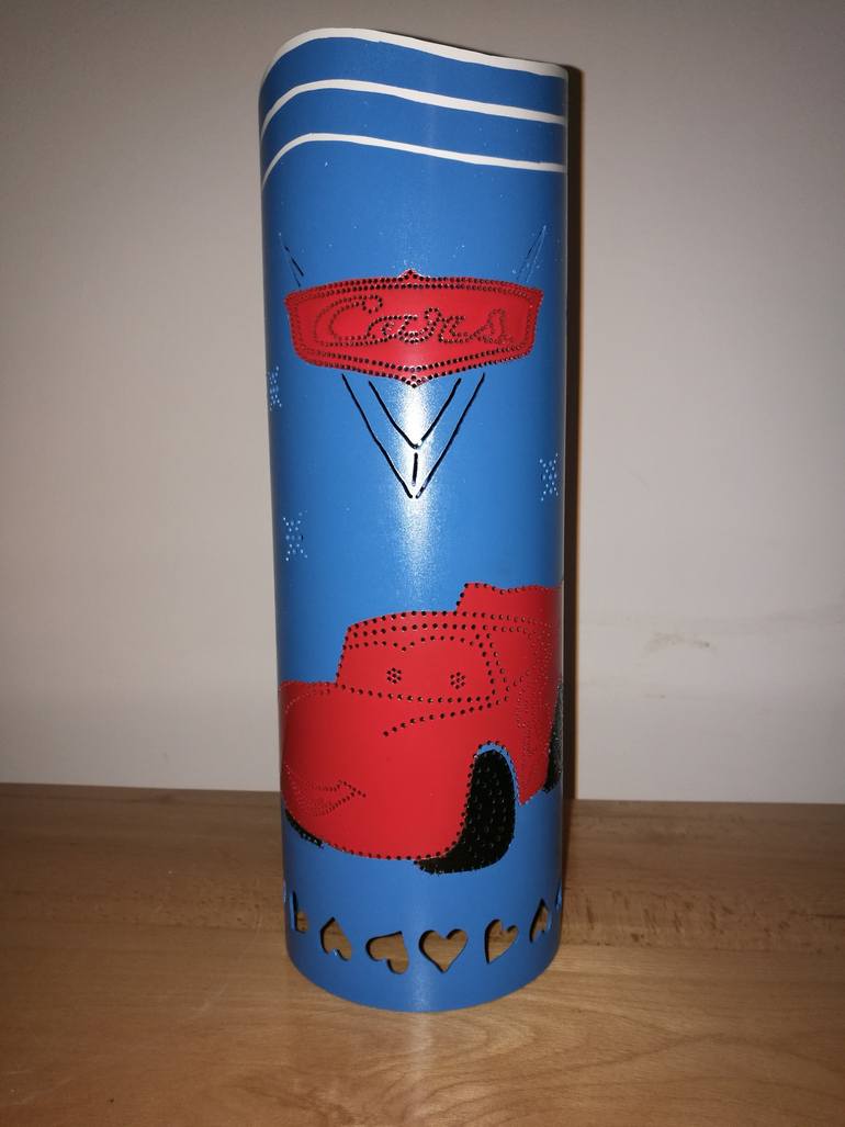 Lamp cars Fulger McQueen Sculpture by Tivadar Andrei | Saatchi Art