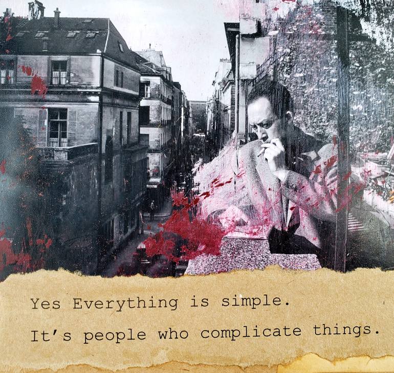 Philosophers of the Smoking Room - Albert Camus Collage by Cynthia Grow ...