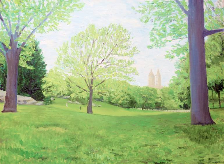 Central Park with a View of the San Remo Painting by David Kleiner ...
