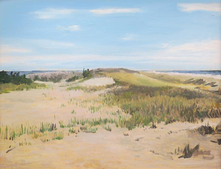 View of Barrett Beach, Fire Island Painting by David Kleiner | Saatchi Art