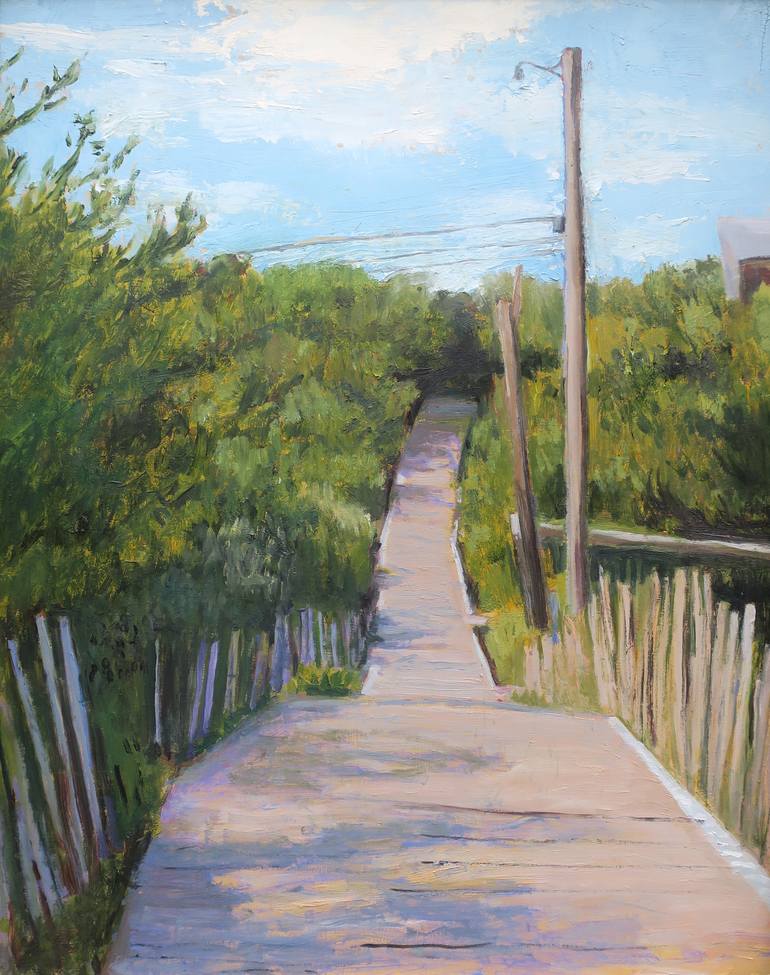 View of Fisherman's Way, Fire Island Pines Painting by David Kleiner ...